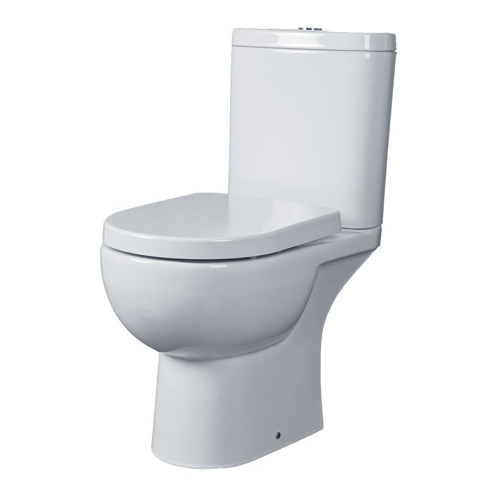 Essential LILY Close Coupled Pan + Cistern Pack; With Seat; WhiteClose ...