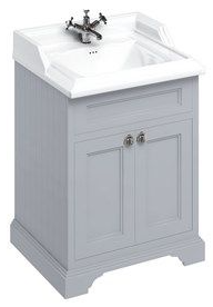 Freestanding 650 vanity unit with doors & classic 650 basin for ...