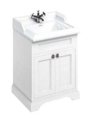 Freestanding 650 vanity unit with doors & classic 650 basin for ...