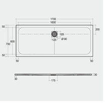RAK-Washington L Shape Brackets for Wall Hung Pans Toilet Accessories