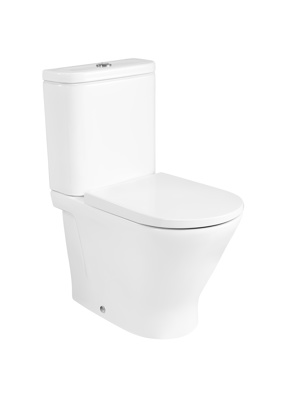 Roca The Gap Round Compact Closed Back Rimless Close Coupled WC Pack ...